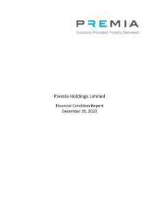 Premia Holdings Limited - Financial Condition Report - 2023 - Premia